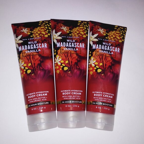 Bath & Body Works | Skincare | Set Of 3 Bath Body Works Wild Madagascar Vanilla Cream Lotion ...